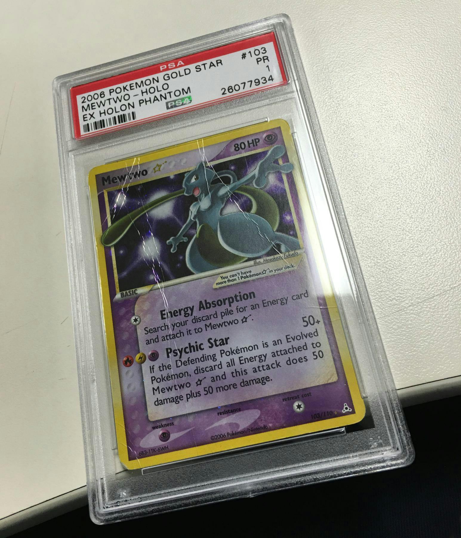 Pokemon Ex Holon Phantoms Mewtwo Gold Star 103110 Psa 1 Da Card World